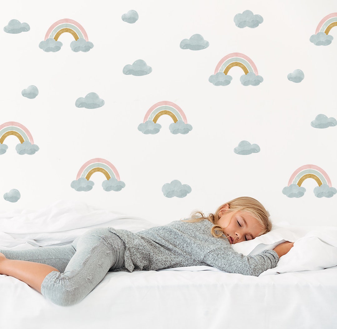 Boho Rainbow Wall Decals: Peel & Stick Wall Decor - Etsy