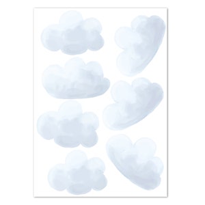 Clouds Wall Stickers, Blue Clouds Wall Decal, Kids Room Wall Decal ...