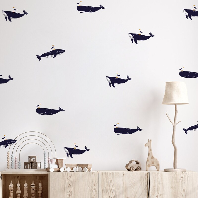 Whale Wall Decal - Etsy