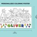 Personalized Dinosaur Coloring Poster: Kids Activity Banner - Etsy