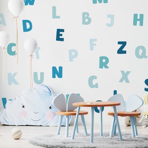 Alphabet Wall Decals: Large Colorful ABC Stickers, Homeschool Decor - Etsy