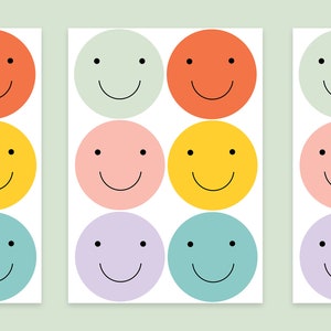 Smileys Wall Stickers, Smileys Wall Decal, Colorful Dots Wall Decal ...