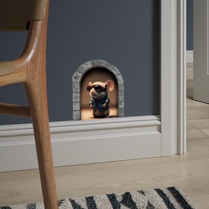 Mouse Hole Sticker, 3D Wall Decal, Skirting Board Sticker, Realistic ...