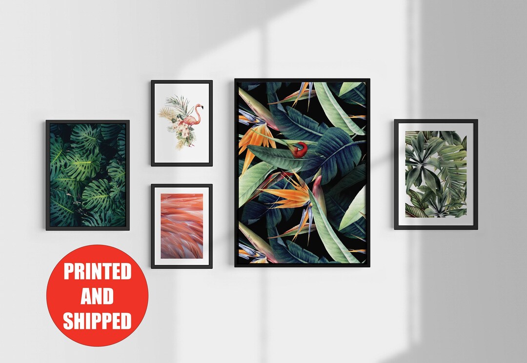 Poster Set Tropical, Set of 5 Prints, Wall Decor, Tropical Poster ...