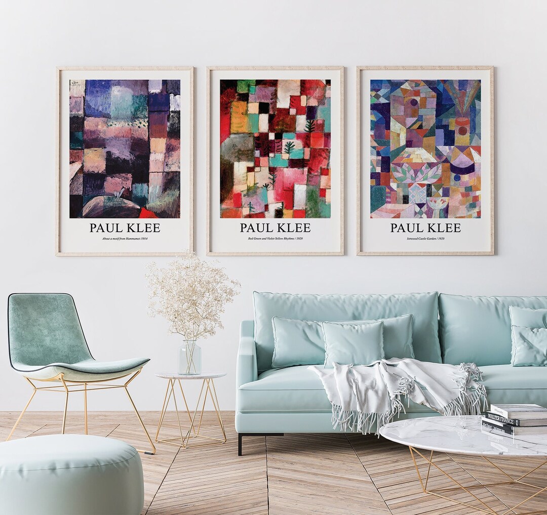 Paul Klee Poster Set, Set of 3 Abstract Prints, Flower Leafs Print ...