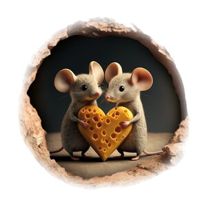 Mouse Hole Sticker, 3D Wall Decal, Skirting Board Sticker, Cute Mice ...