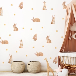 Rabbits Wall Stickers, Bunny Wall Decal, Kids Room Wall Decal, Kids ...