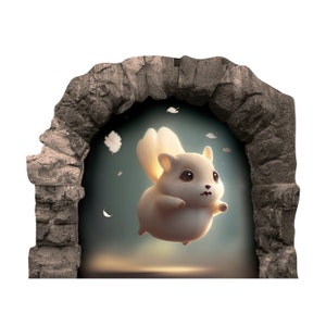 Mouse Hole Sticker, 3D Wall Decal, Skirting Board Sticker, Realistic ...