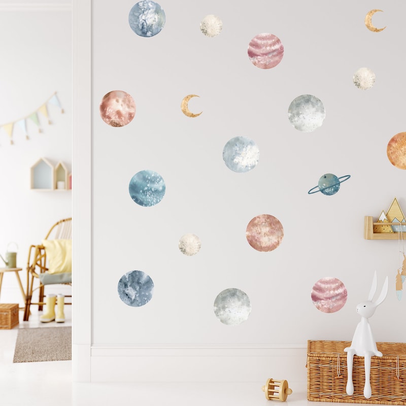 Planet Wall Stickers - Etsy