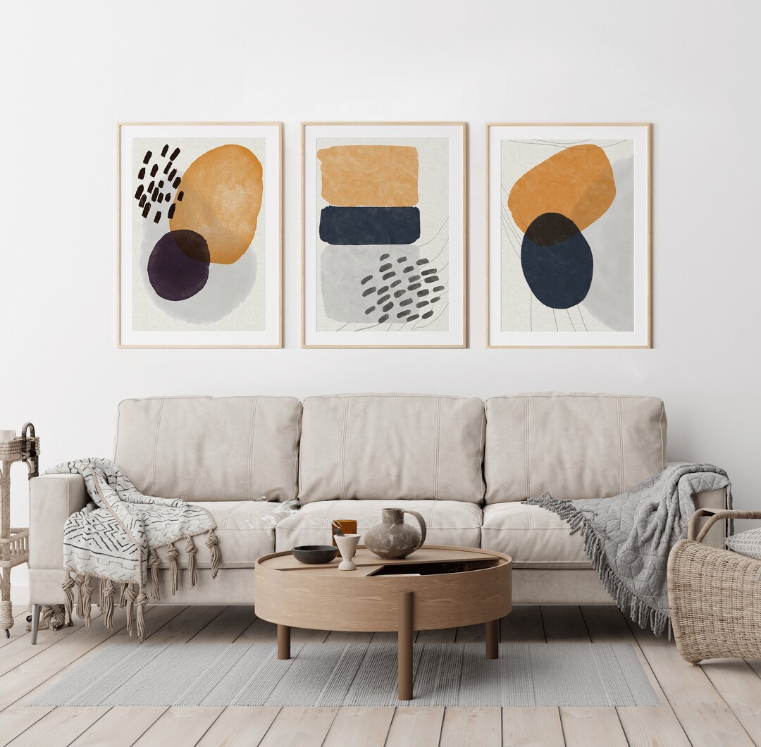 BOHO Poster Set, Set of 3 Boho Prints, Set of Posters, Abstract Poster ...