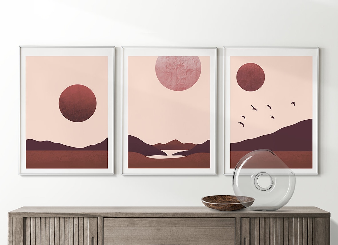 Boho Poster Set, Set of 3 Boho Prints, Set of Posters, Boho Nature ...