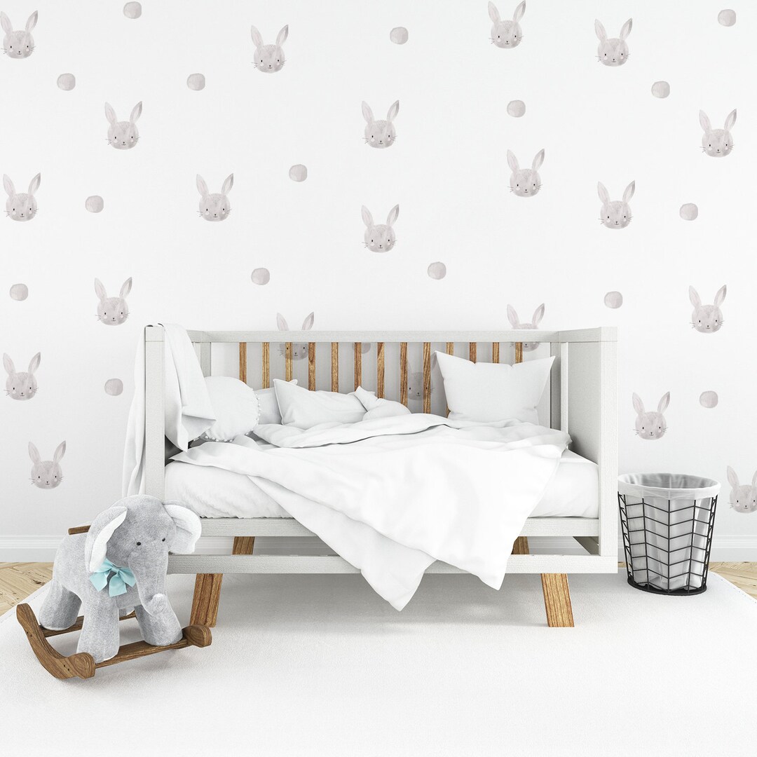 Rabbits Wall Stickers, Bunny Wall Decal, Kids Room Wall Decal, Kids ...
