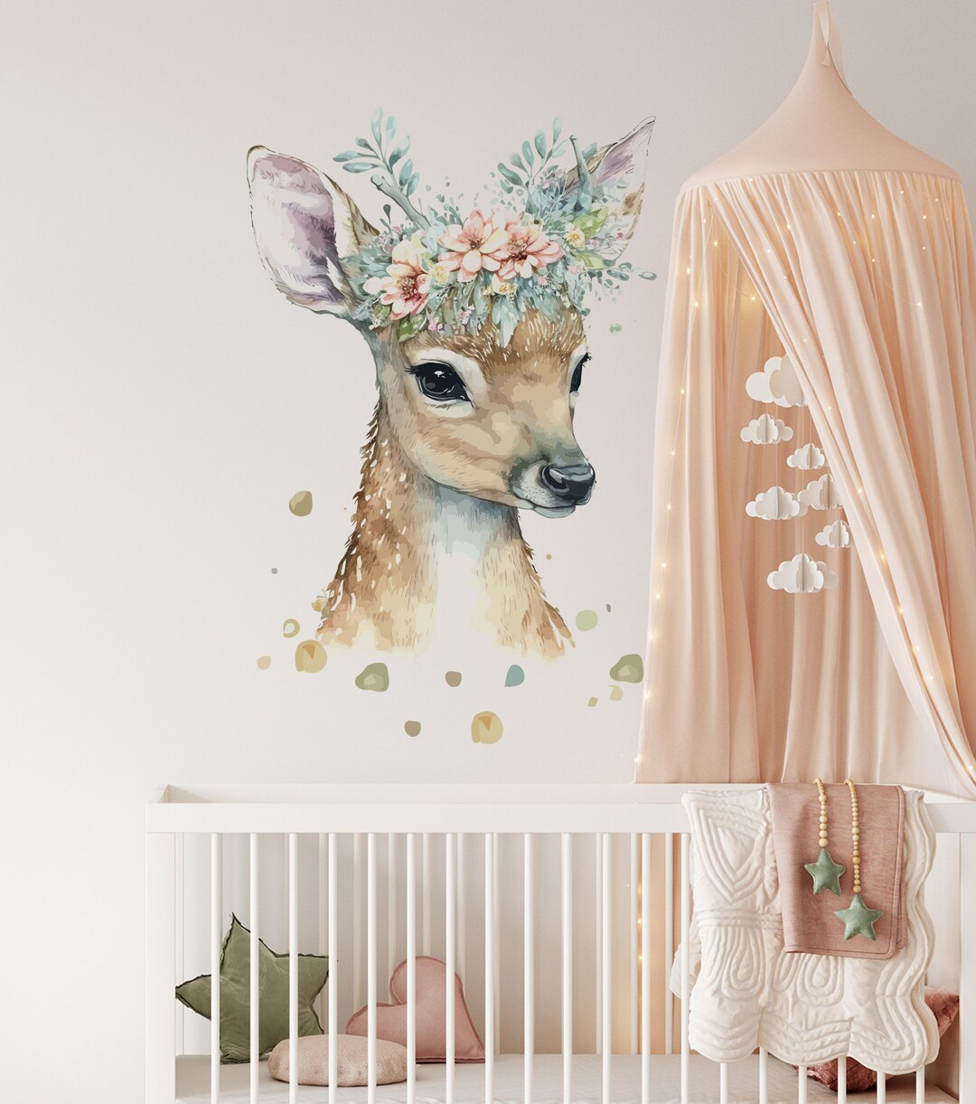 Forest Doe Wall Sticker, Doe Wall Decal, Forest Animal Sticker for Kids ...