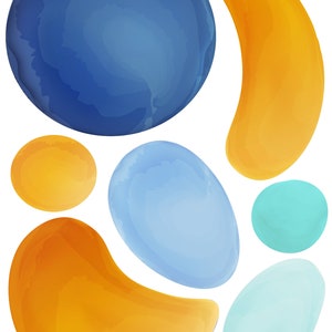 Large Set Wall Decals, Shapes Wall Sticker, Large Shapes Wall Decal ...