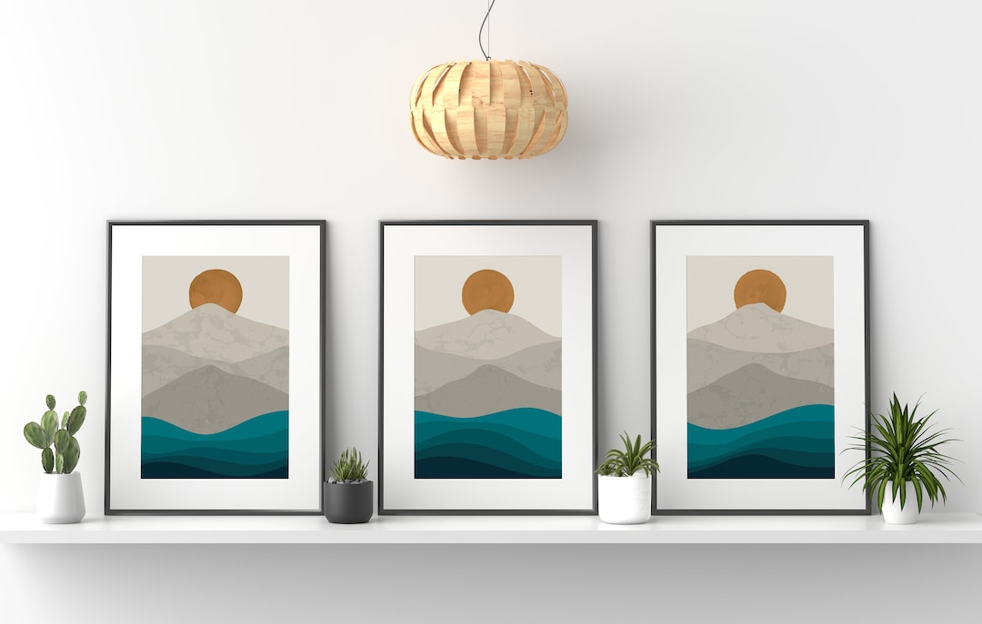 Boho Poster Set, Set of 3 Boho Prints, Set of Posters, Nature Poster ...