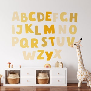 Alphabet Wall Decals: Large Colorful ABC Stickers, Homeschool Decor - Etsy