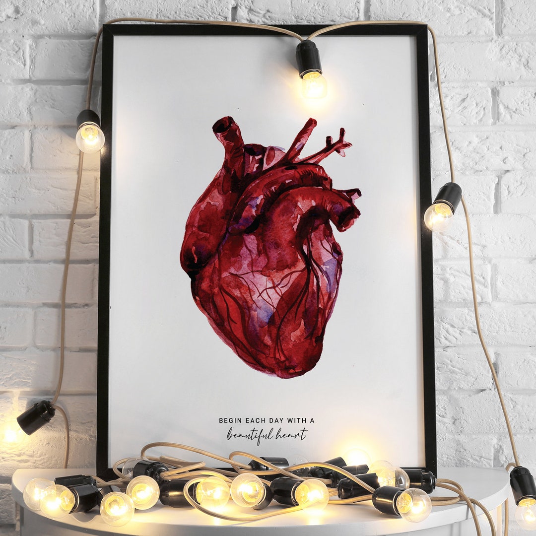 Anatomical Heart Valentine Poster: Gothic Home Decor - Etsy