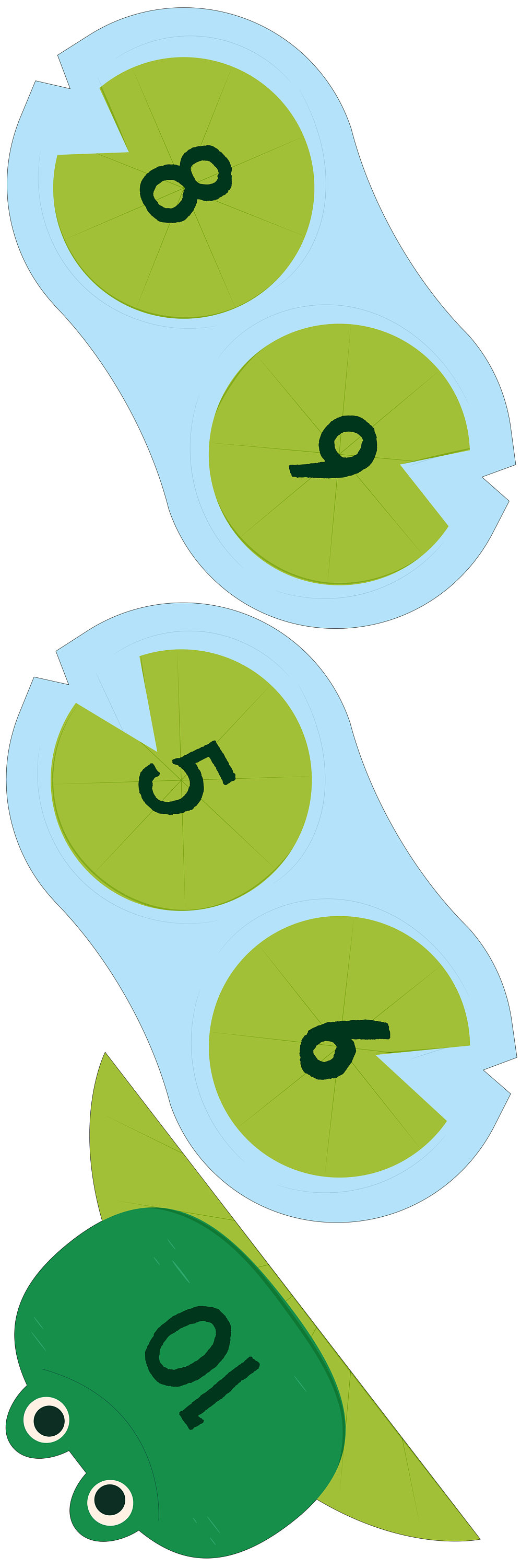 Frog Hopscotch Floor Decals - Cartoon Path Stickers For Kids Floor Play ...