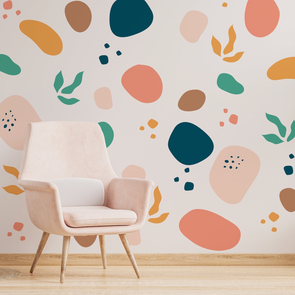 Shapes Wall Sticker Pastel Shapes Wall Decal Abstract Shapes - Etsy