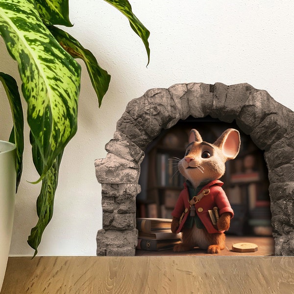 Library Mouse Decal - Etsy