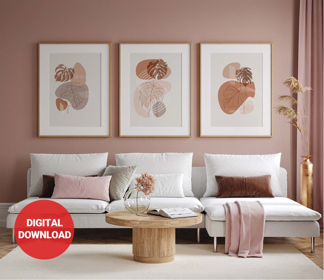 Boho Poster Set, Set of 3 Boho Prints, Set of Posters, Flower Print ...