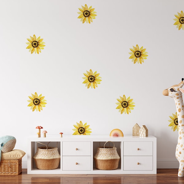Sunflower Wall Decal - Etsy