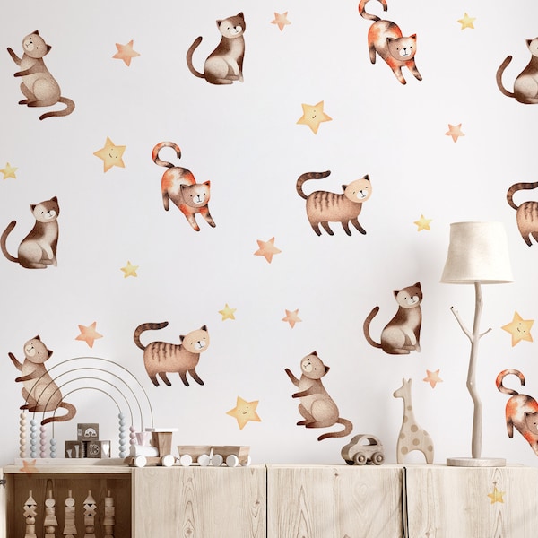 Cat Wall Decal - Etsy