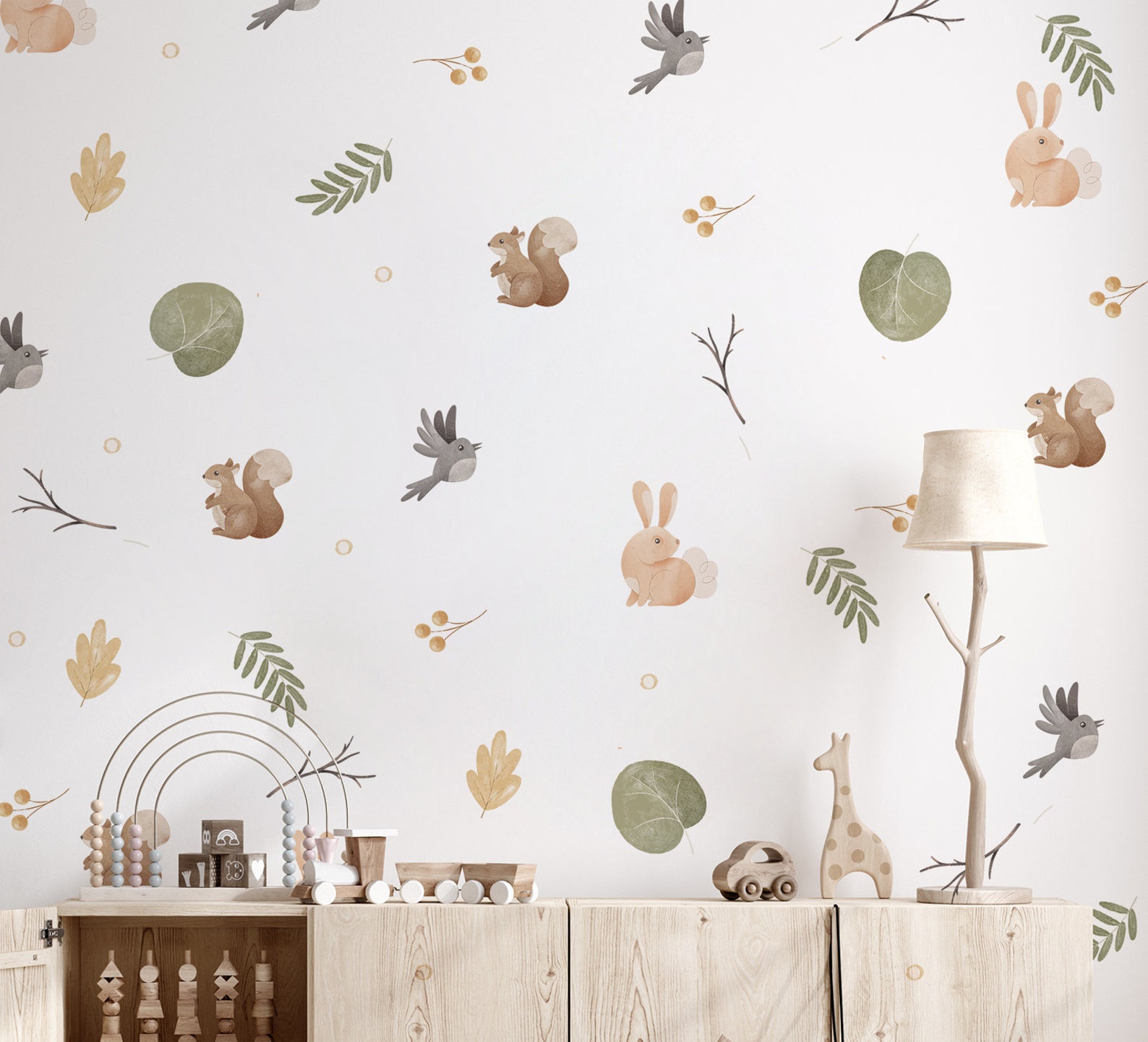Animals Wall Stickers Wild Animals Wall Decal Kids Room - Etsy