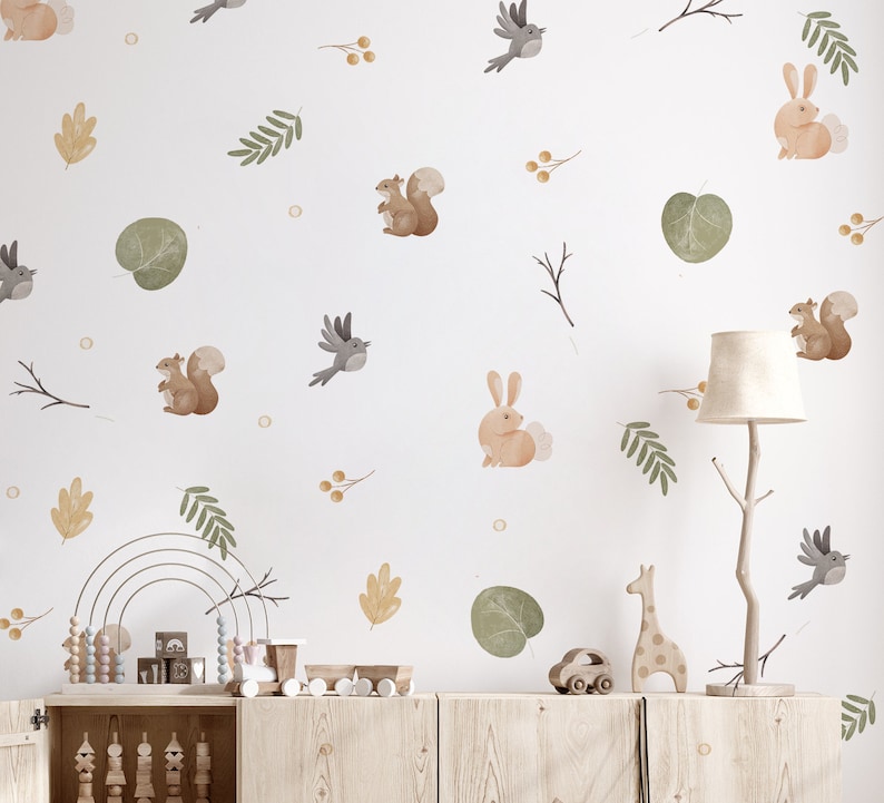 Animals Wall Stickers Wild Animals Wall Decal Kids Room - Etsy