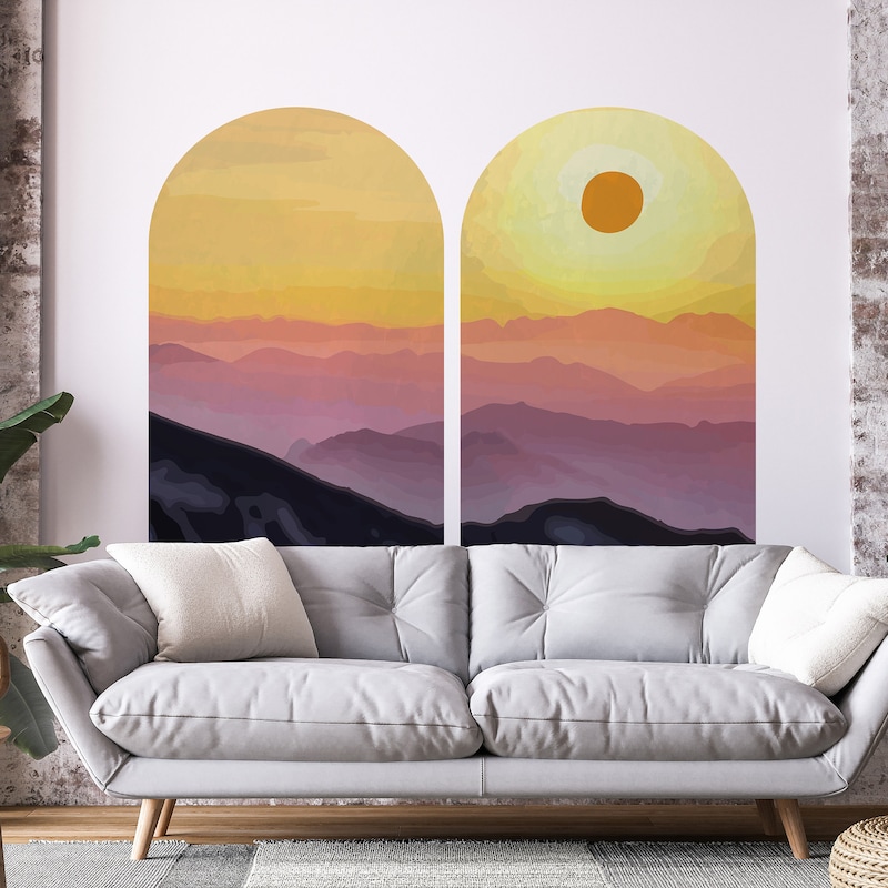 Sunset Wall Decal - Etsy