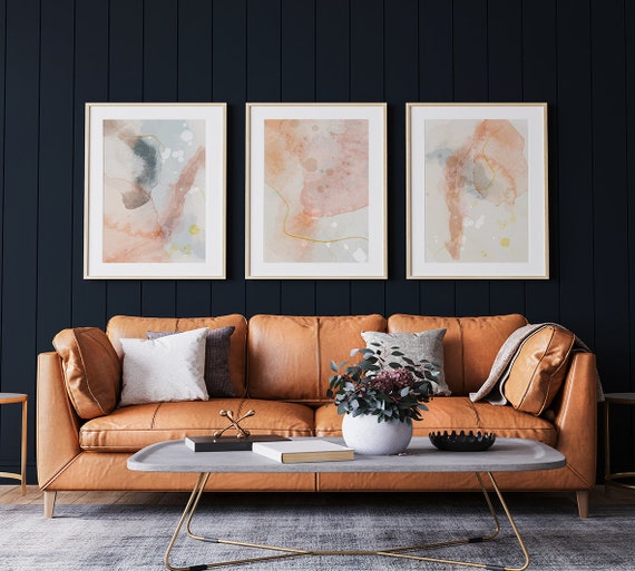 Poster Set Abstract Room Decor Set of 3 Prints Wall - Etsy