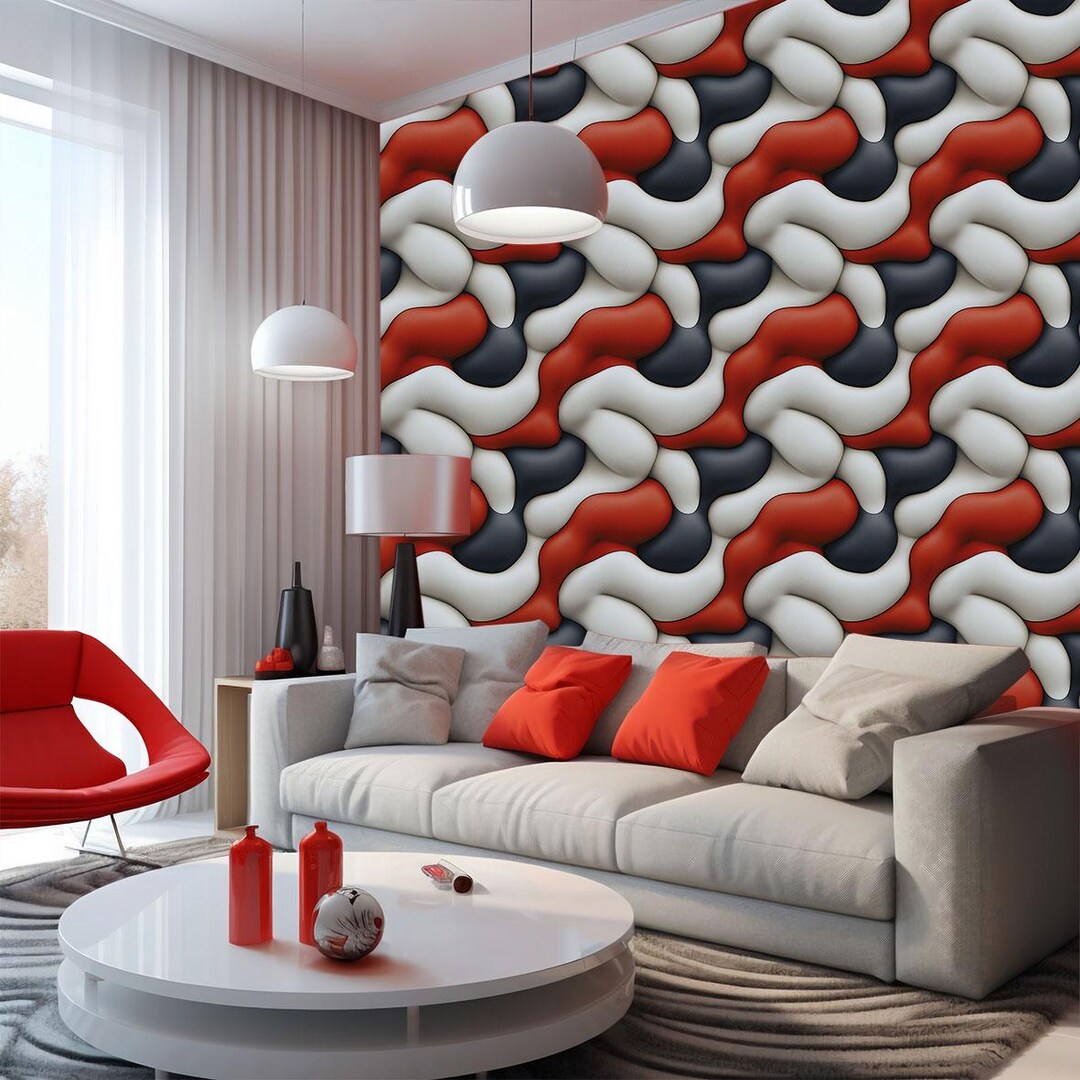 Abstract 3D Wallpaper – Geometric Pattern – Self Adhesive Wall Panels ...