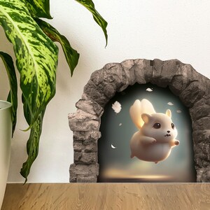 Mouse Hole Sticker, 3D Wall Decal, Skirting Board Sticker, Realistic ...