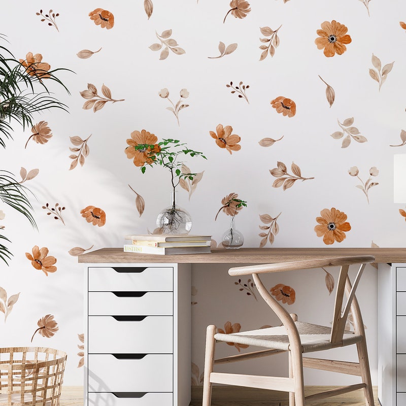 Botanical Wall Decal - Etsy