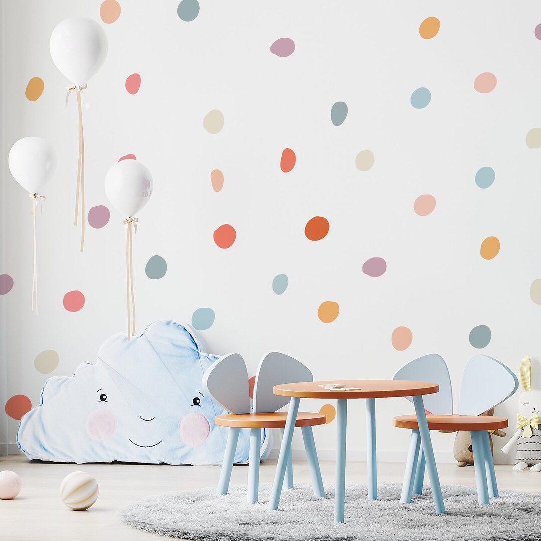 Dots Wall Stickers, Dots Wall Decal, Colorful Dots Wall Decal, Colorful ...