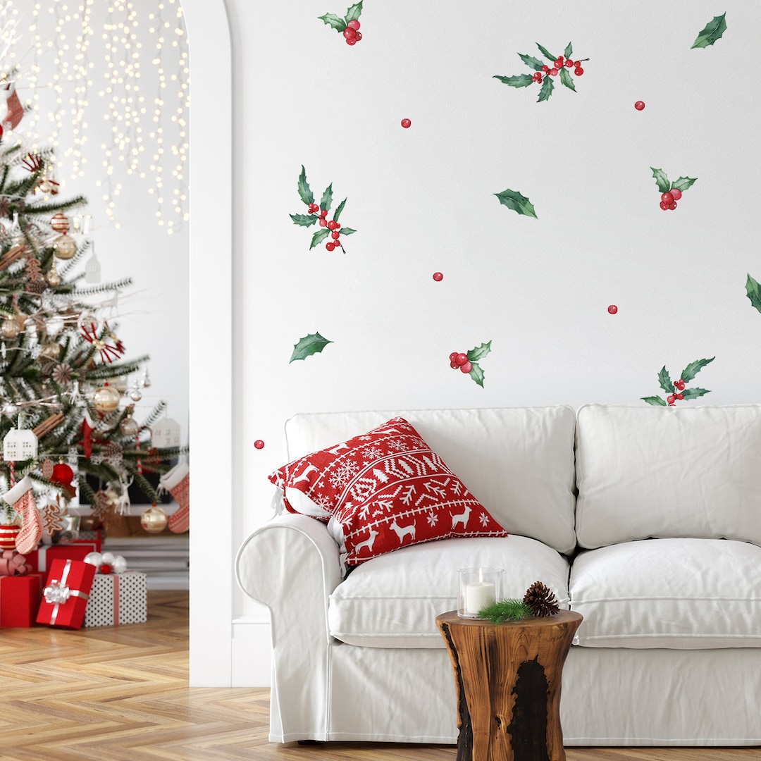 Christmas Wall Stickers, Christmas Wall Decal, Peal and Stick, Easy to ...