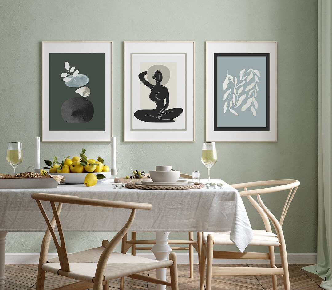 Boho Poster Set, Set of 3 Boho Prints, Set of Posters, Abstract Poster ...