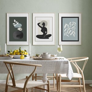 Boho Poster Set, Set of 3 Boho Prints, Set of Posters, Abstract Poster ...