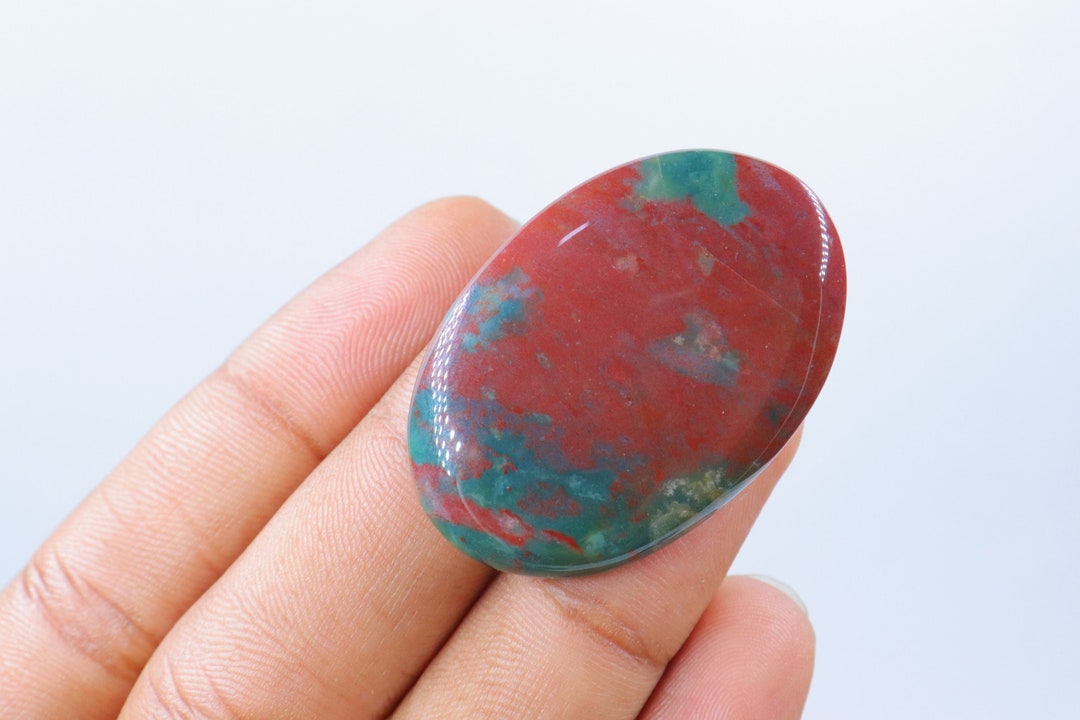 Erstaunliche Qualität Blutstein Cabochon, Wire Wrapping, Edelstein ...