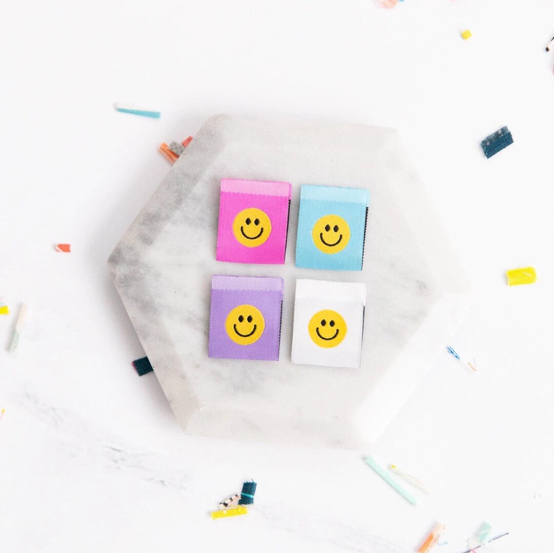 Lolly Tags - Happy Faces Variety Woven Labels (8 Ct) - Etsy