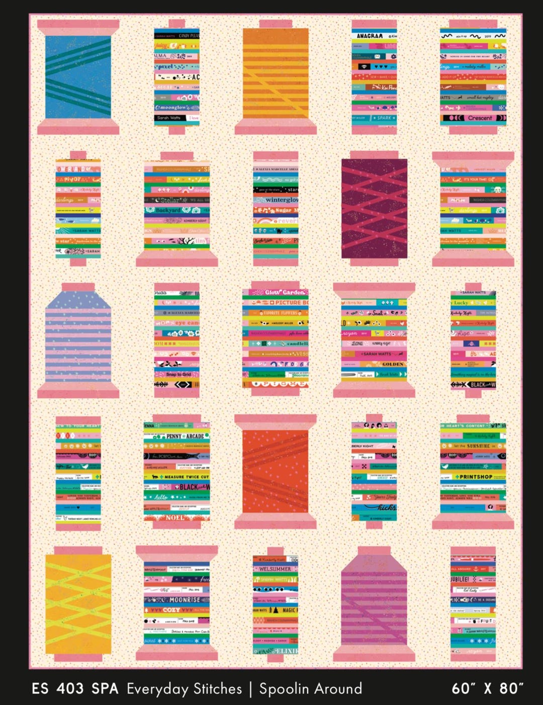 Everyday Stitches - Spoolin' Around Quilt - Paper Pattern - Etsy