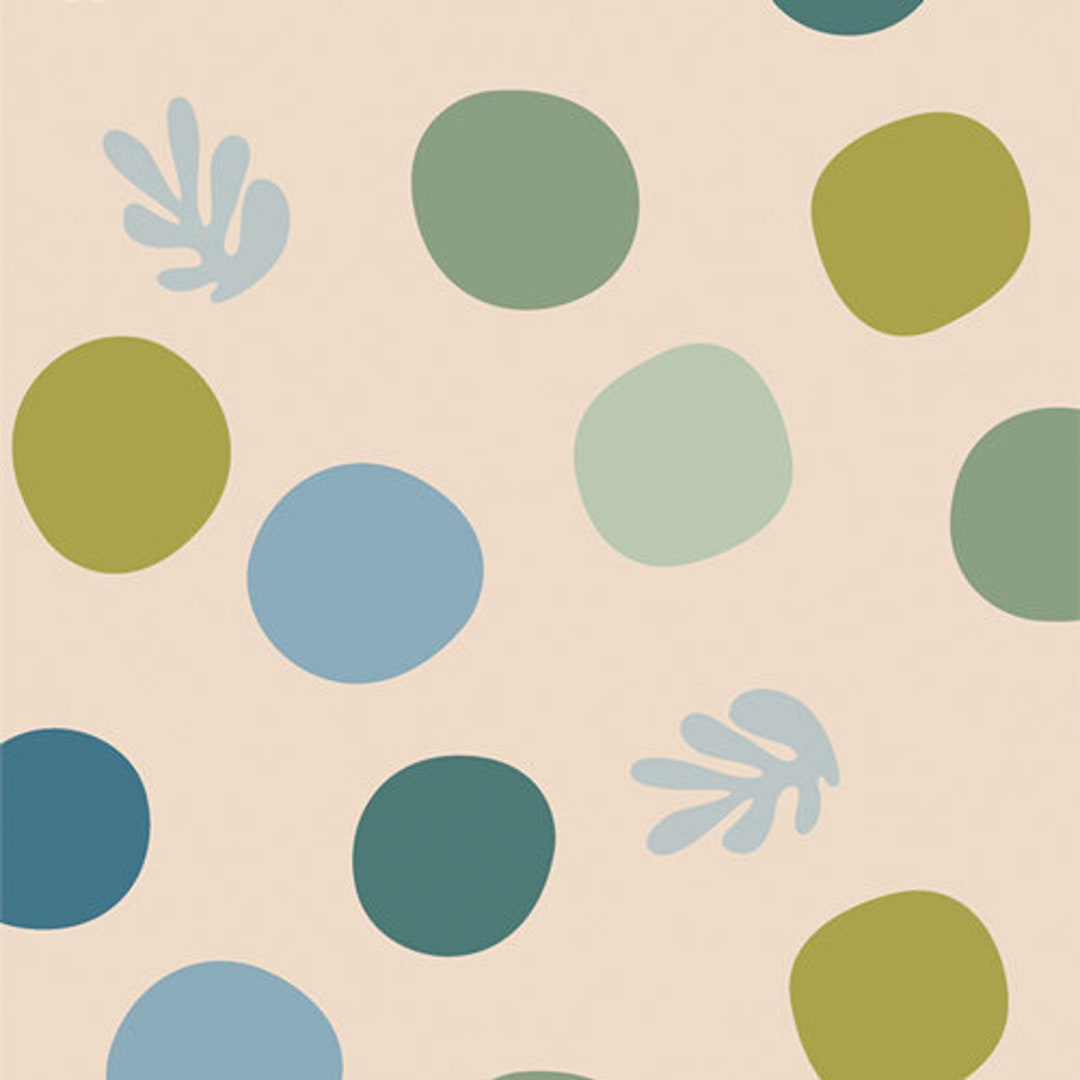 Art Gallery Fabrics 108 Wide Back Evolve Full Moon Matcha Fabric-sold ...