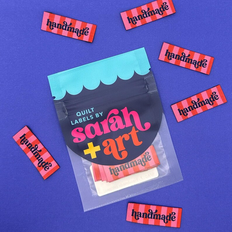 Sarah Art Handmade striped Woven Labels 6 Ct - Etsy