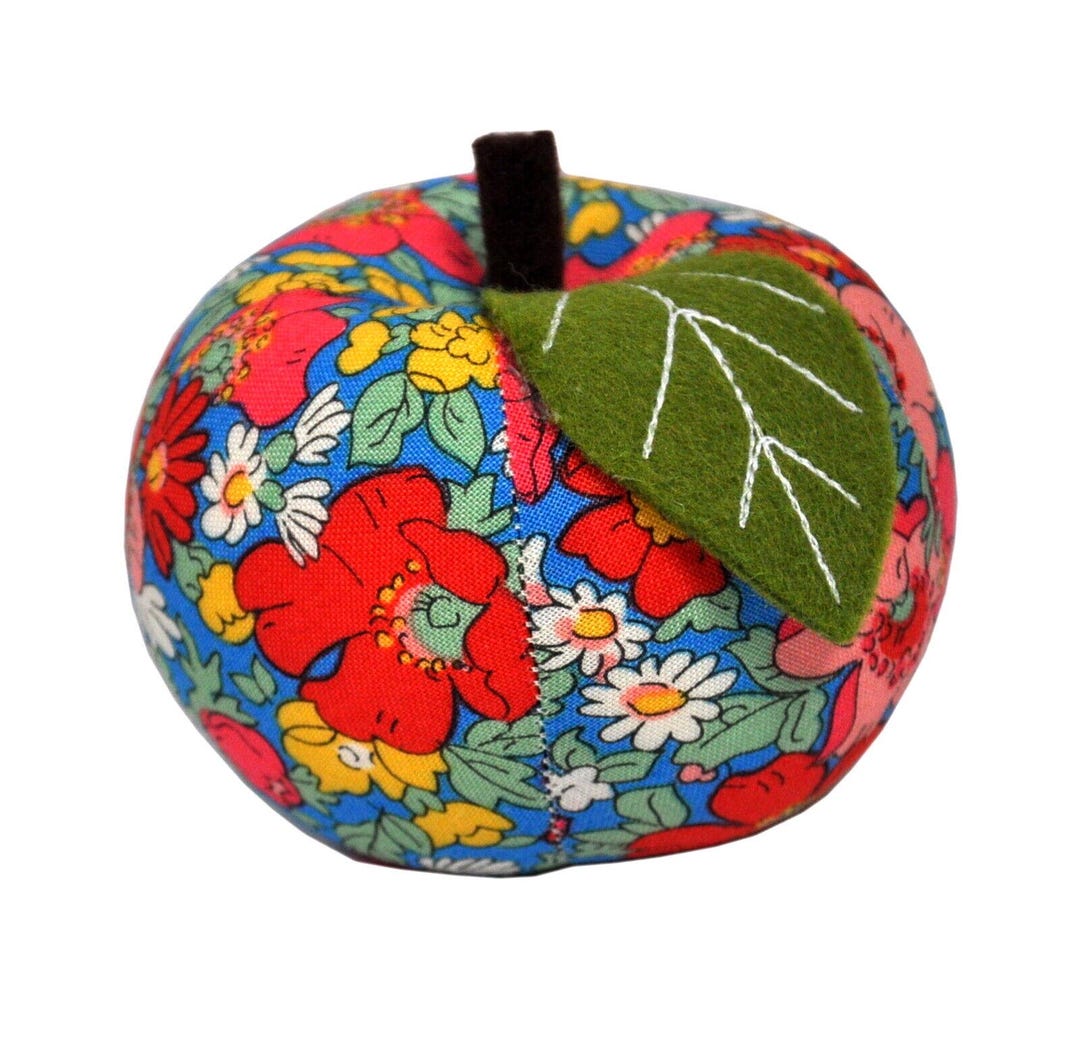Liberty Fabrics - Cosmo Flower Apple Pin Cushion - Etsy