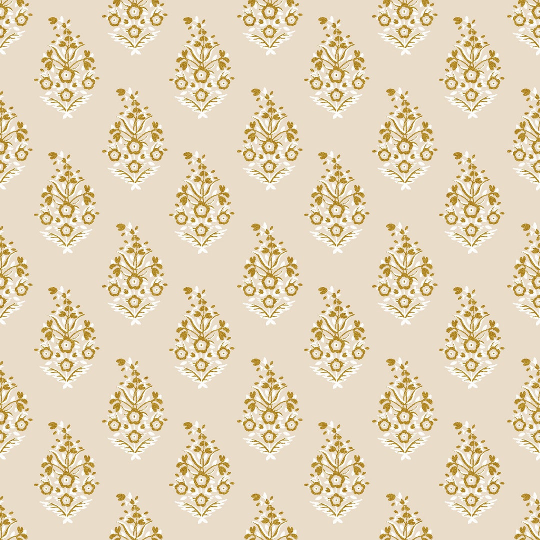Rifle Paper Co. - Vintage Garden - Paisley - Gold Metallic Fabric-sold ...