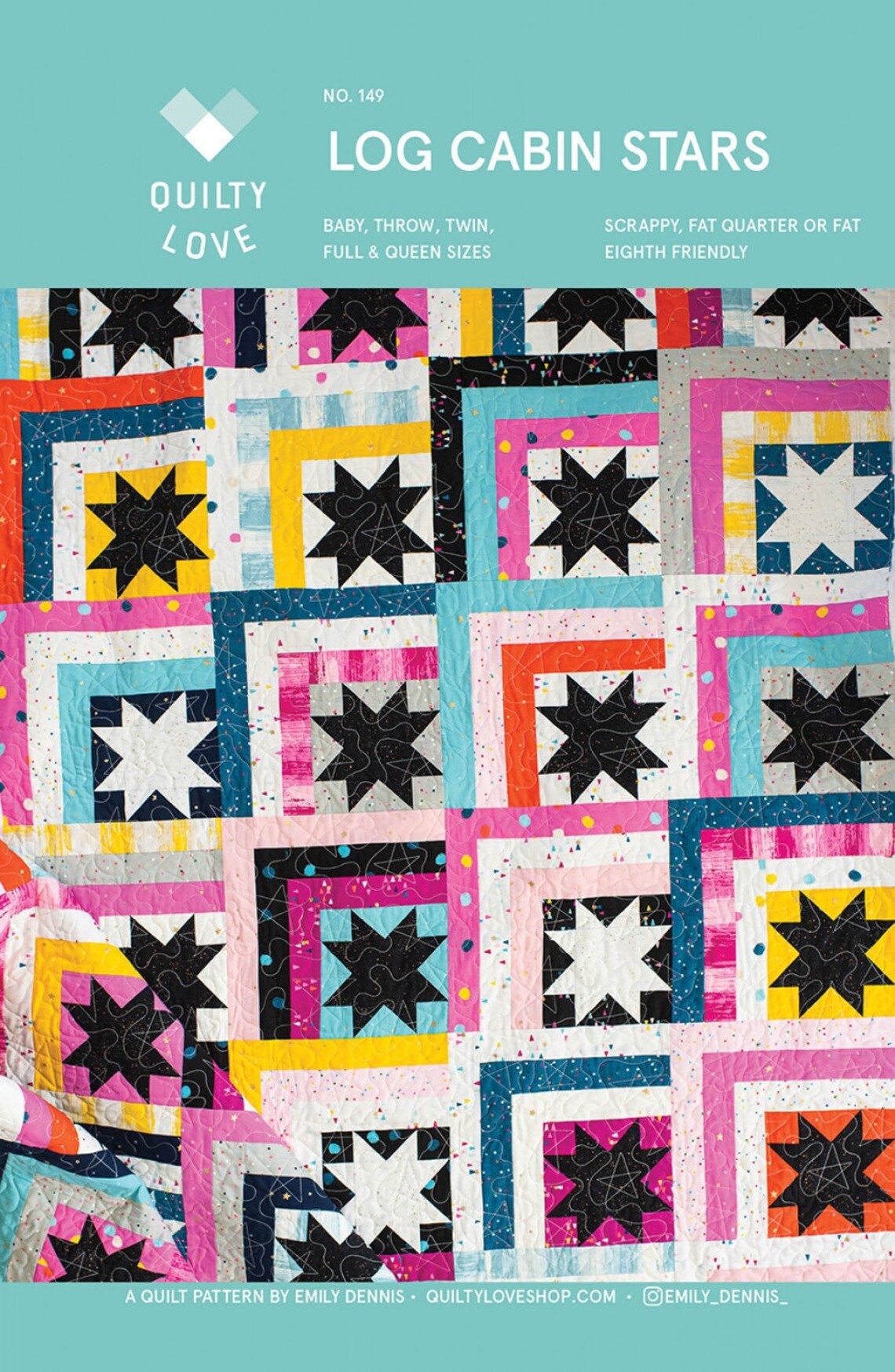 Quilty Love - Log Cabin Stars - Paper Pattern - Etsy