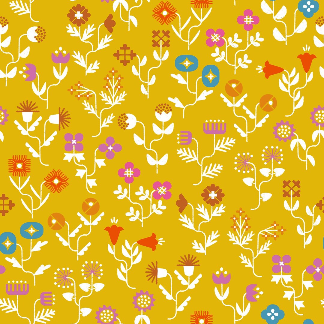 Ruby Star Society - Salutations - Forget Me Not Golden Rod Canvas ...