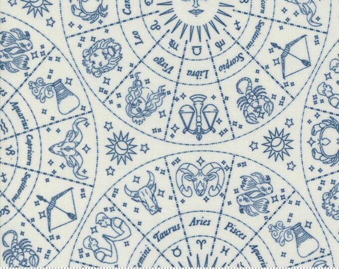 Moda - Starry Sky - Zodiac Mist Night Fabric-sold by the Half Yard, Cut ...