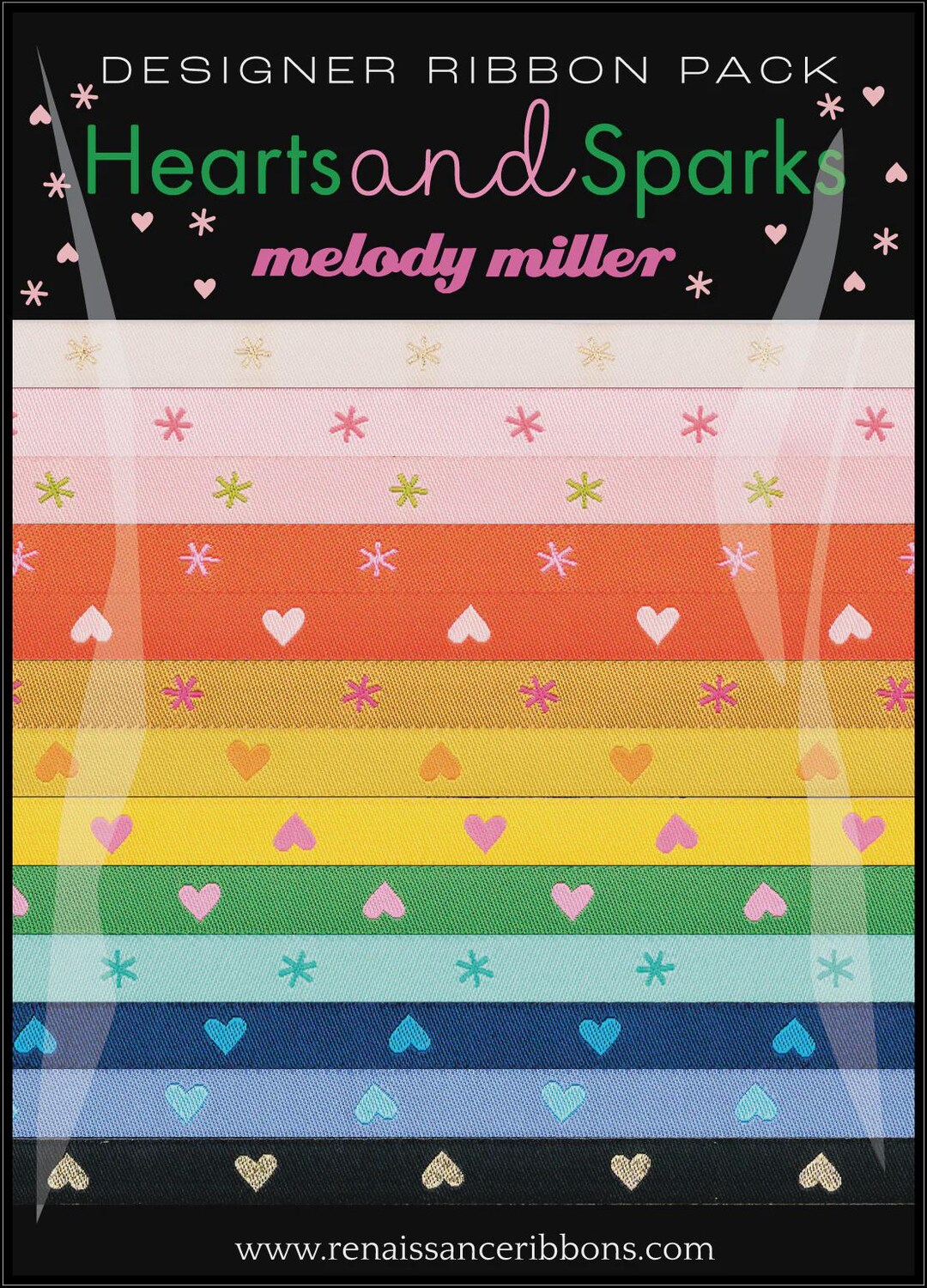 Renaissance Ribbons - Ruby Star Society Hearts and Sparks Ribbon Pack ...