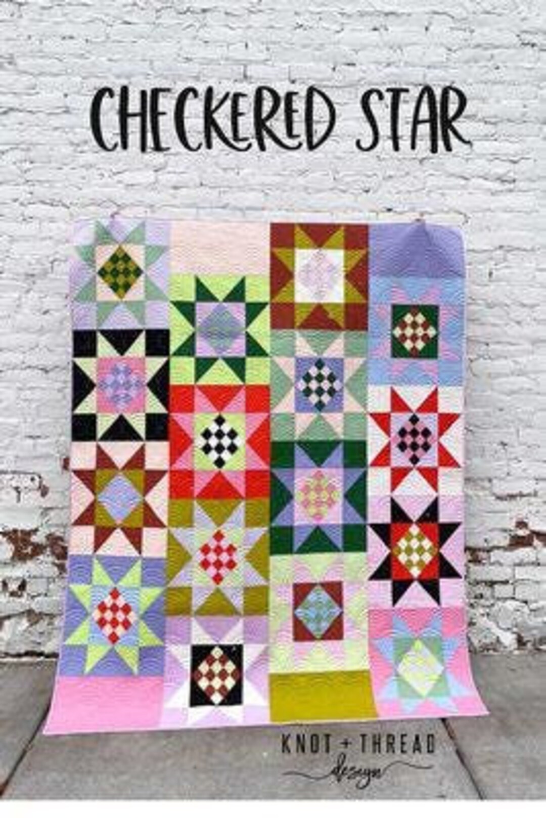 Knot and Thread - Checkered Star Quilt - Paper Pattern - Etsy